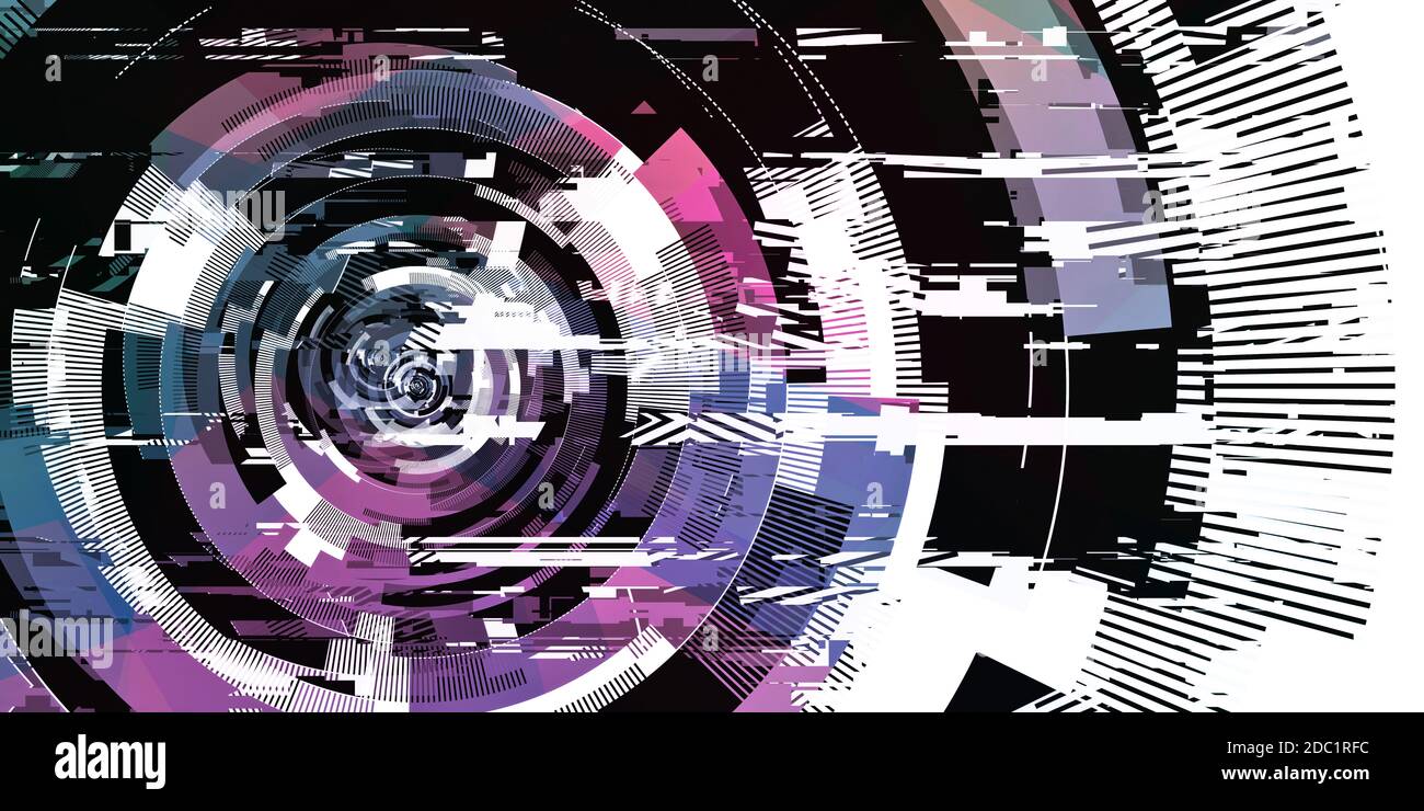 Virtual Technology Background on a Computer Network Tech Art Stock ...