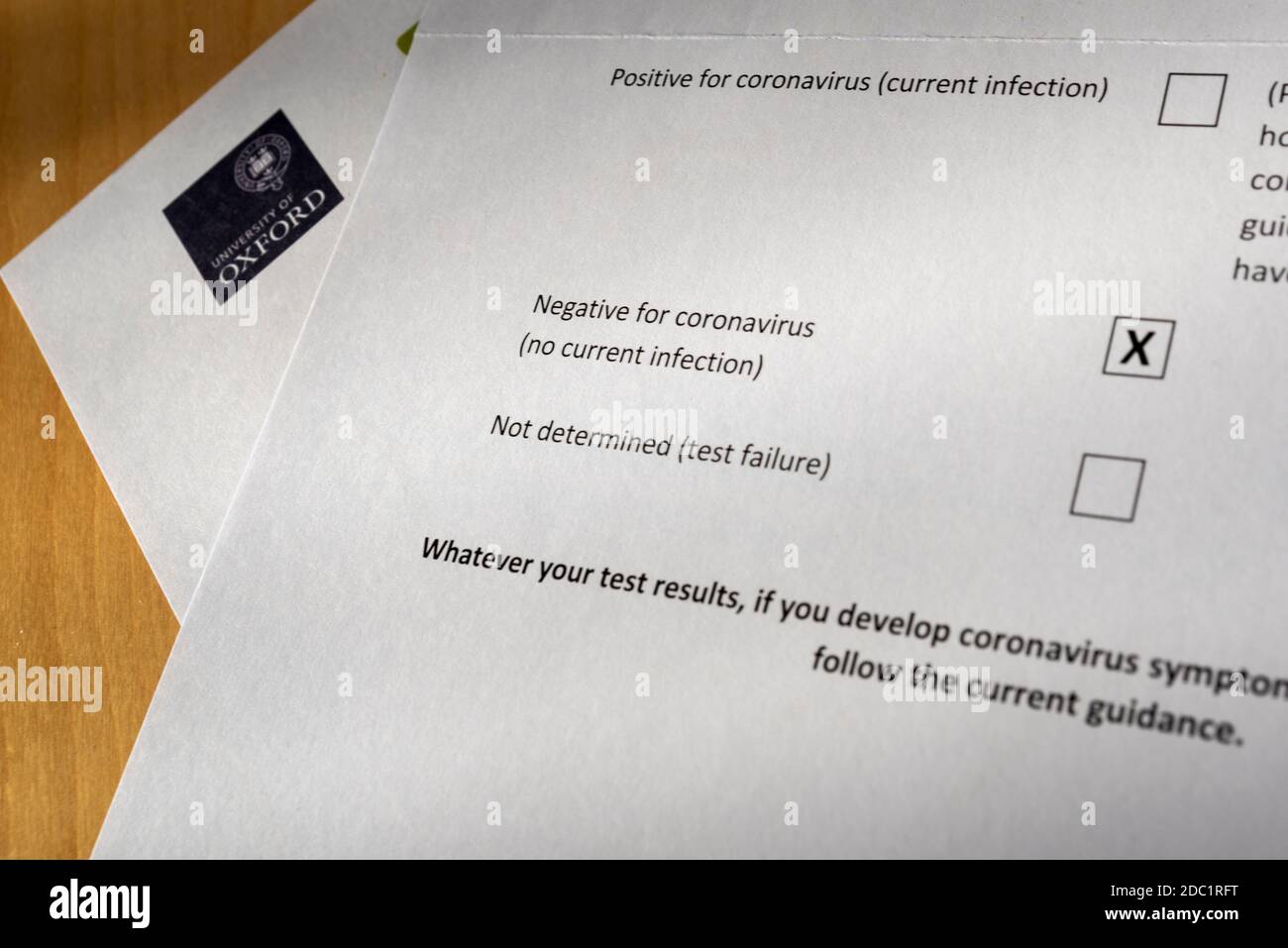 Coronavirus test result letter. Negative test result for COVID 19 ...