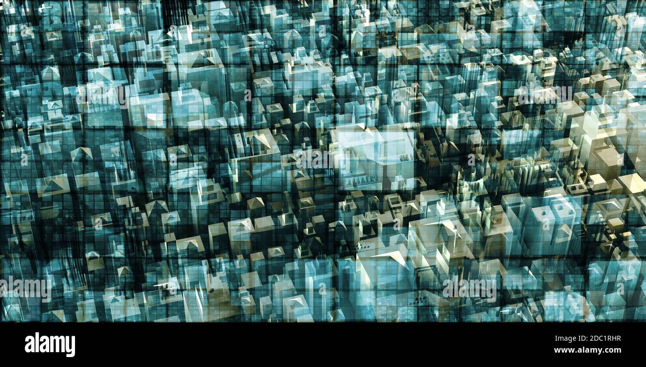 Smart City Technology Abstract Background Creative Concept Stock Photo ...