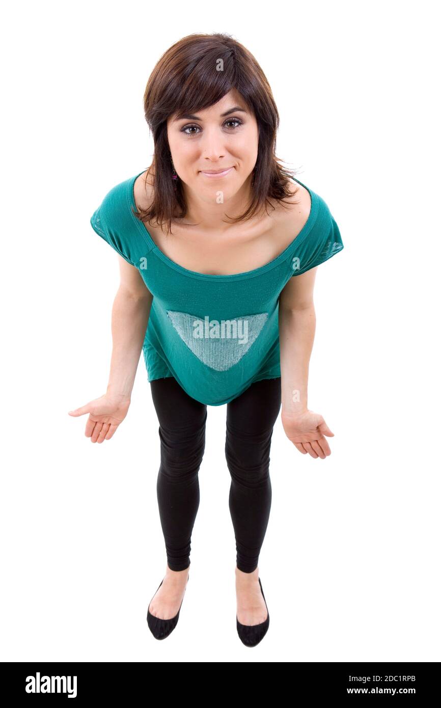 young beautiful woman full body, isolated on white Stock Photo - Alamy