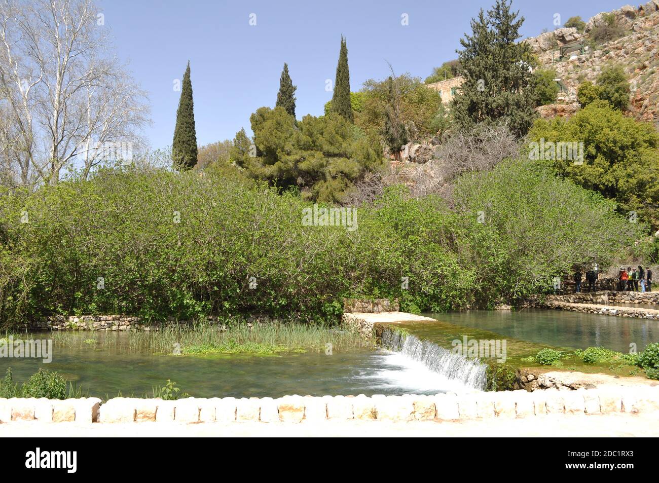 Stepped pools & Hermon stream In Banias Park Stock Photo - Alamy