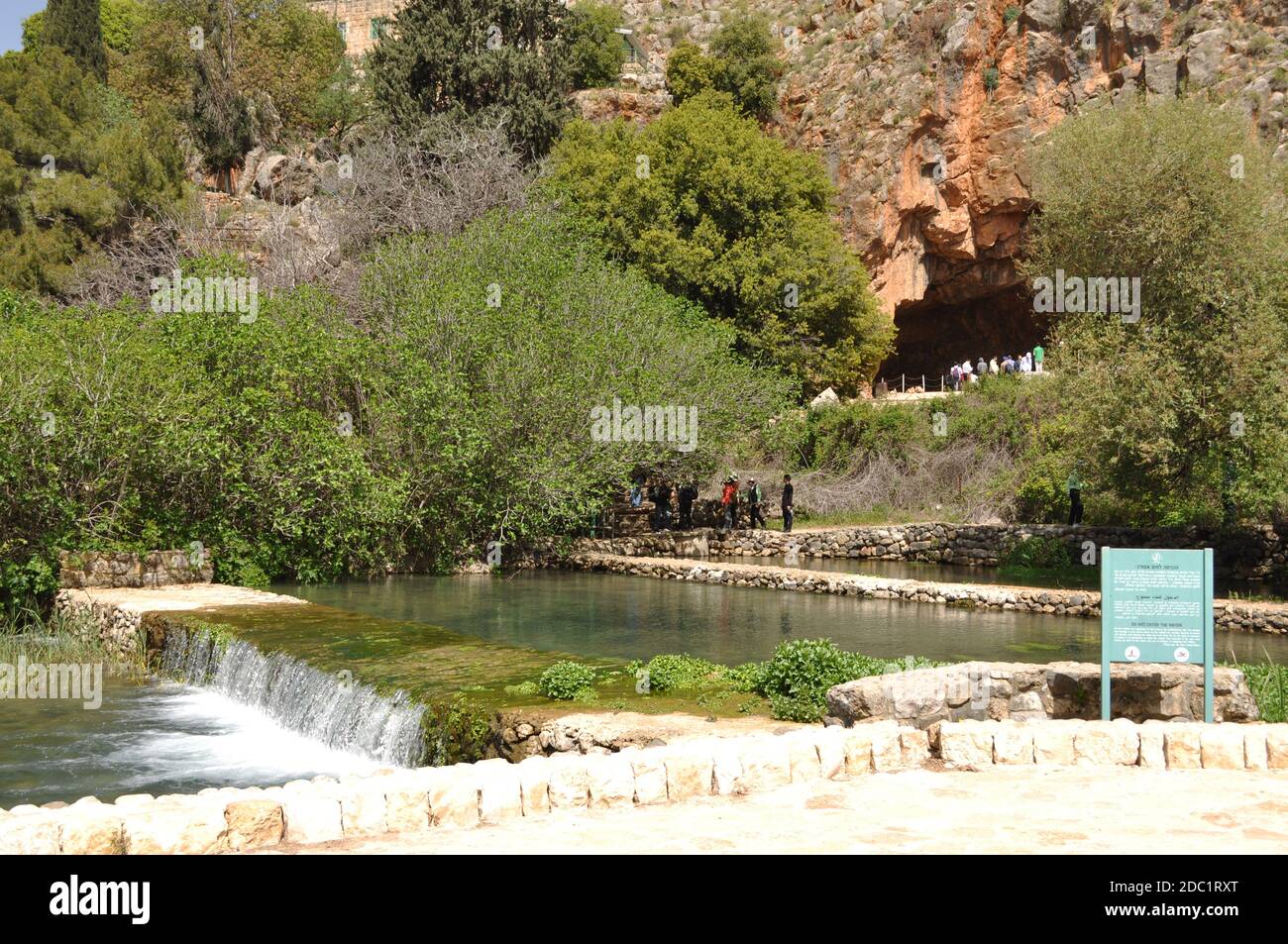 Stepped water before pans cave banias national park israel hi-res stock ...