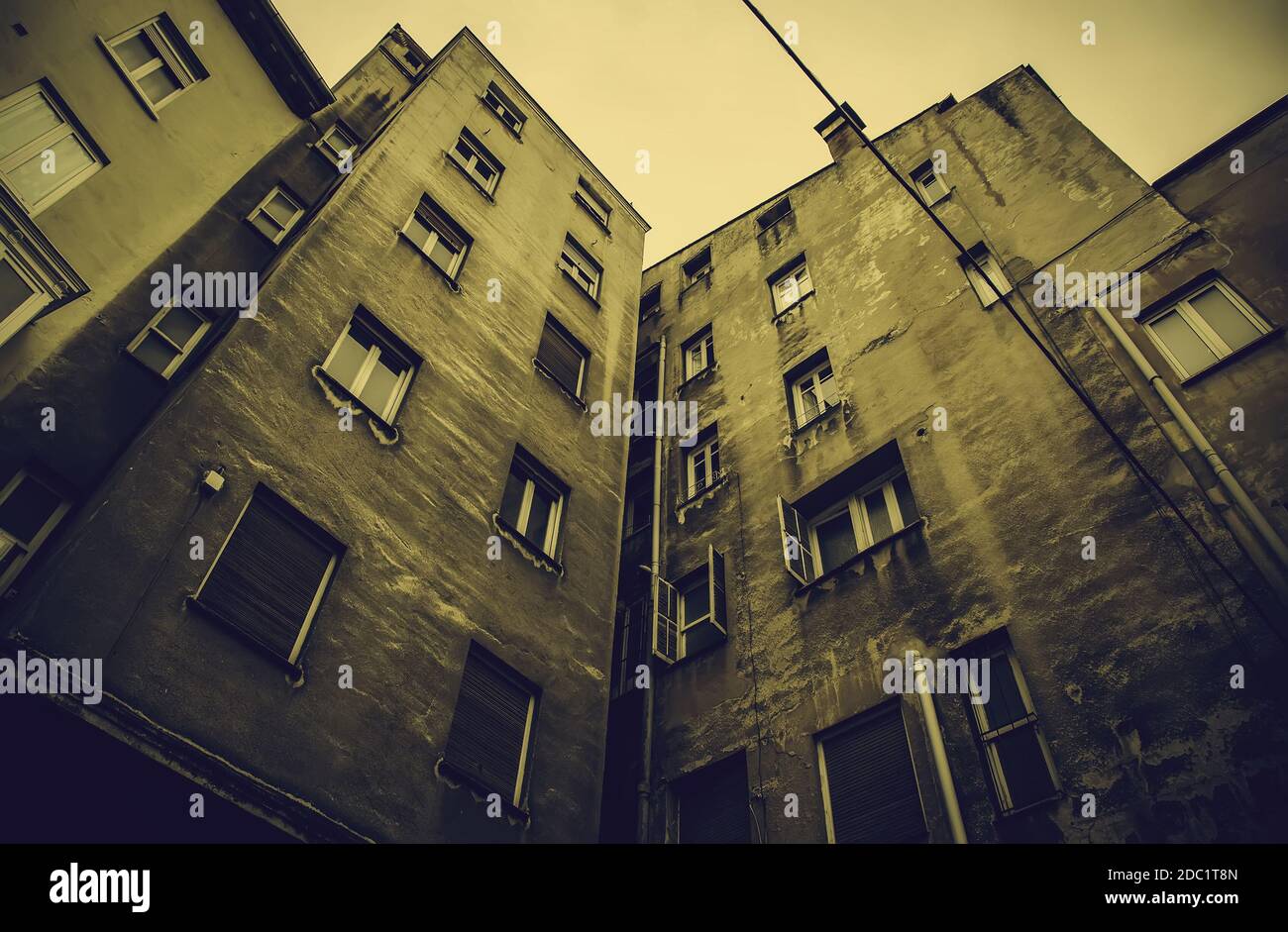 Old buildings perspective, detail of old houses Stock Photo - Alamy