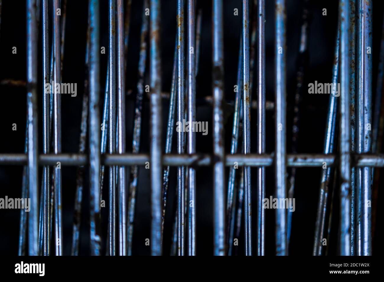 Iron rods. Abstract background. Grunge metal texture. Flat lay Stock ...