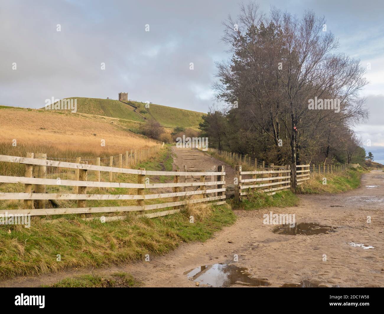 Rivington Pike and Winter Hill above Anglezarke Reservoir in the West ...
