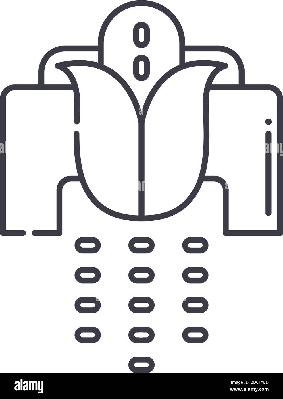 Corn kerneler icon, linear isolated illustration, thin line vector, web ...