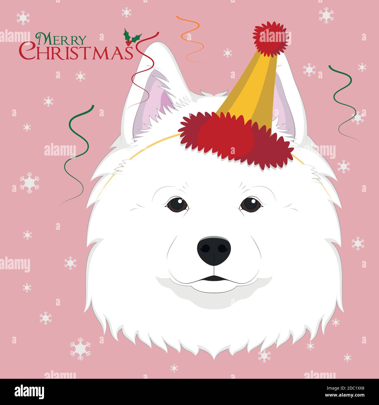 Samoyed face Stock Vector Images - Alamy