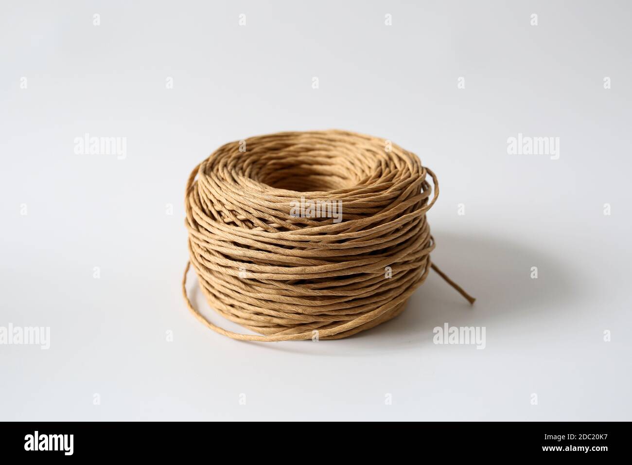 Jute ropes isolated on white background Stock Photo - Alamy