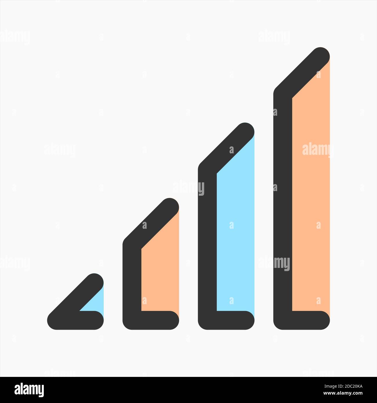 network signal icon vector for mobile phone user interface elements ...