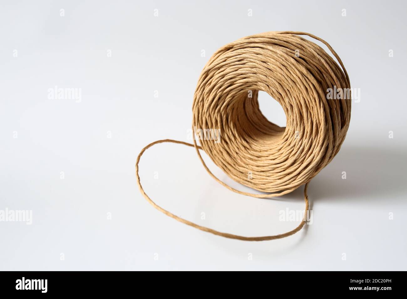 Jute ropes isolated on white background Stock Photo - Alamy
