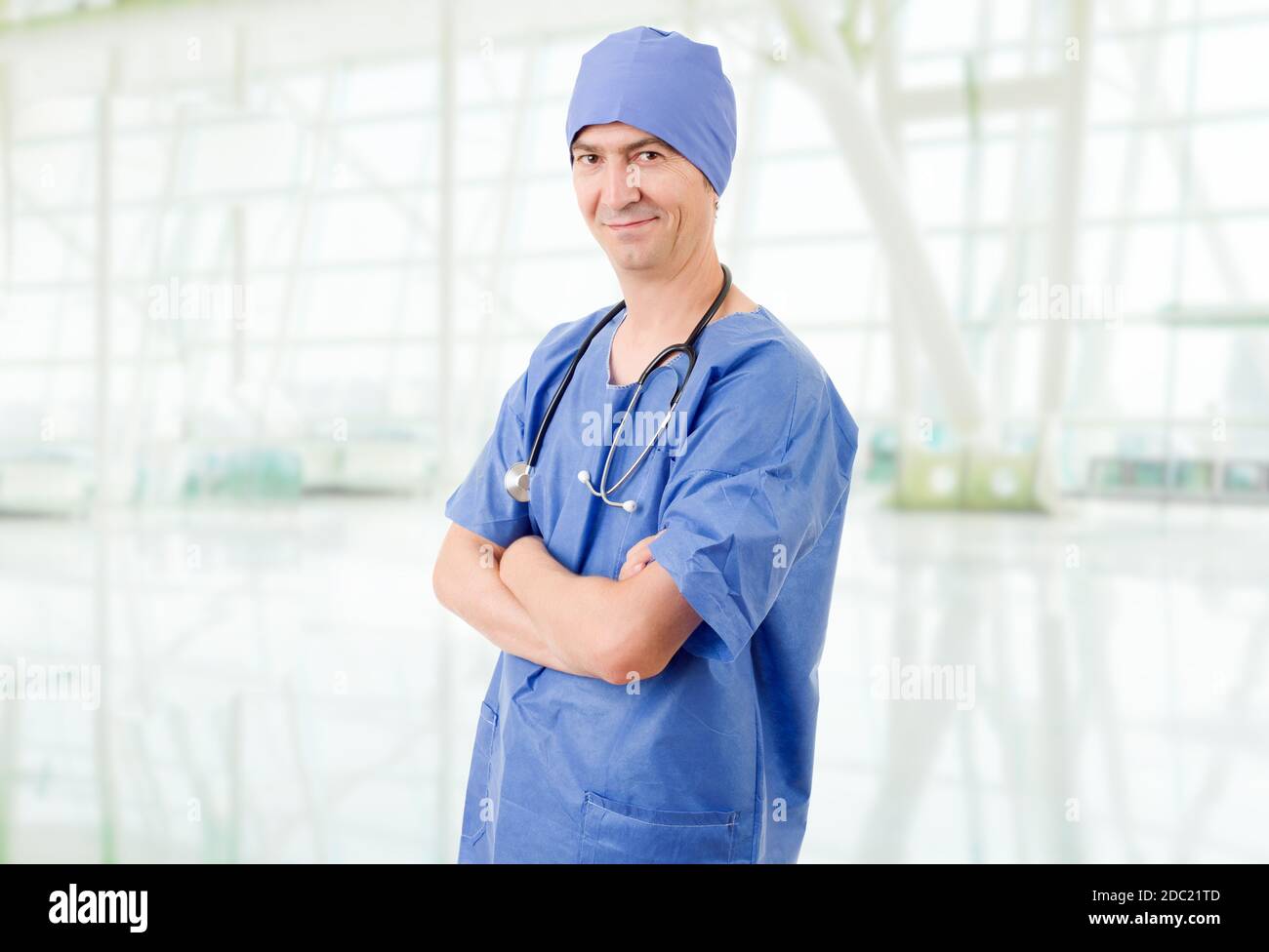 happy male doctor at the hospital Stock Photo - Alamy