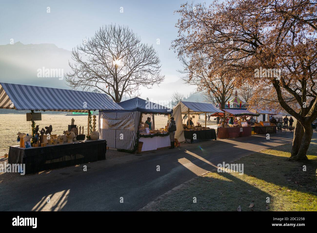Interlaken Christmas Market, Jungfrau region, Bernese Oberland, Swiss ...