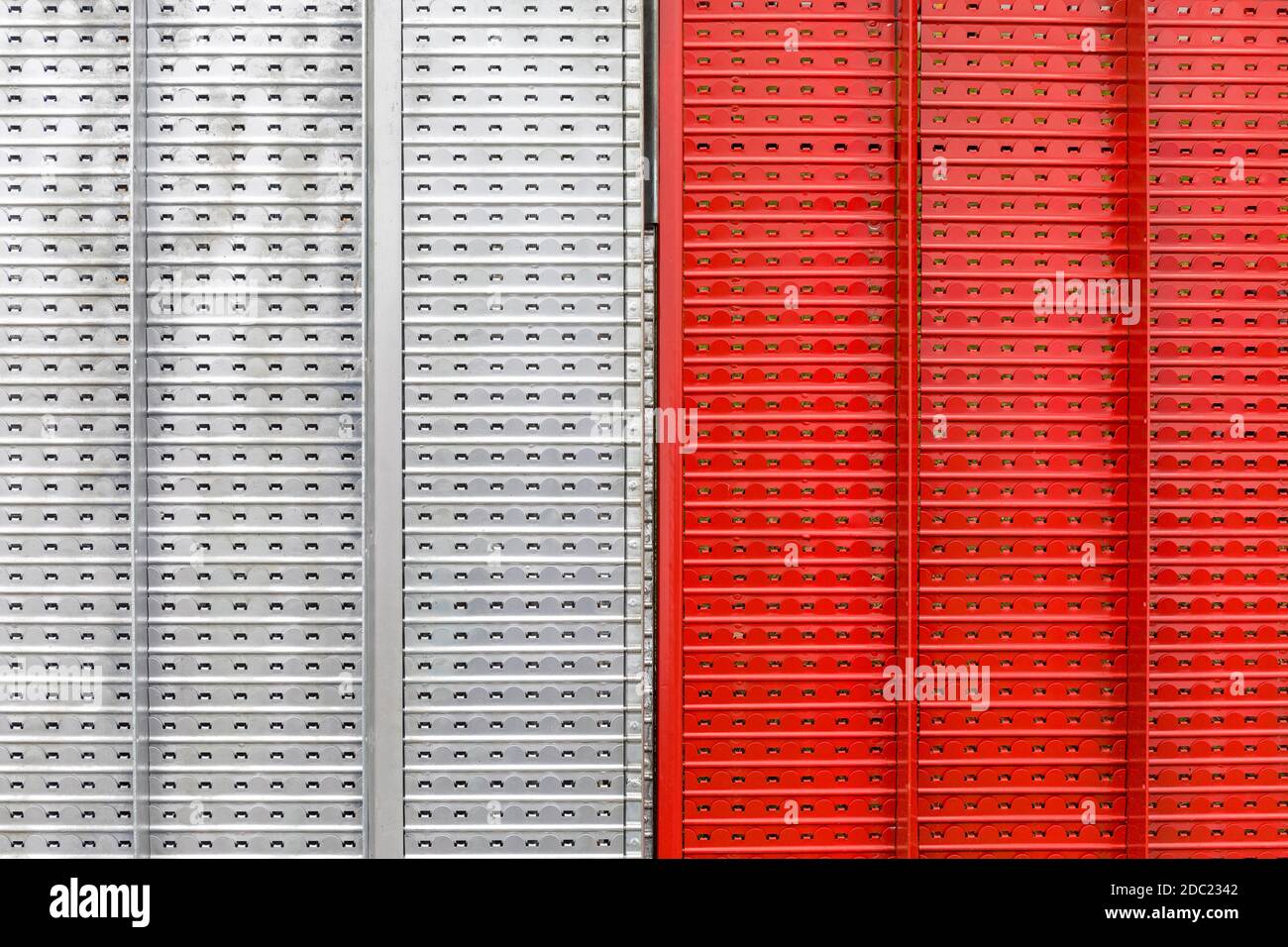 Red and Stainless Steel Metal Floors at Farm Stock Photo - Alamy