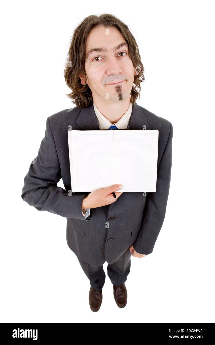 silly young businessman full length, isolated on white Stock Photo - Alamy