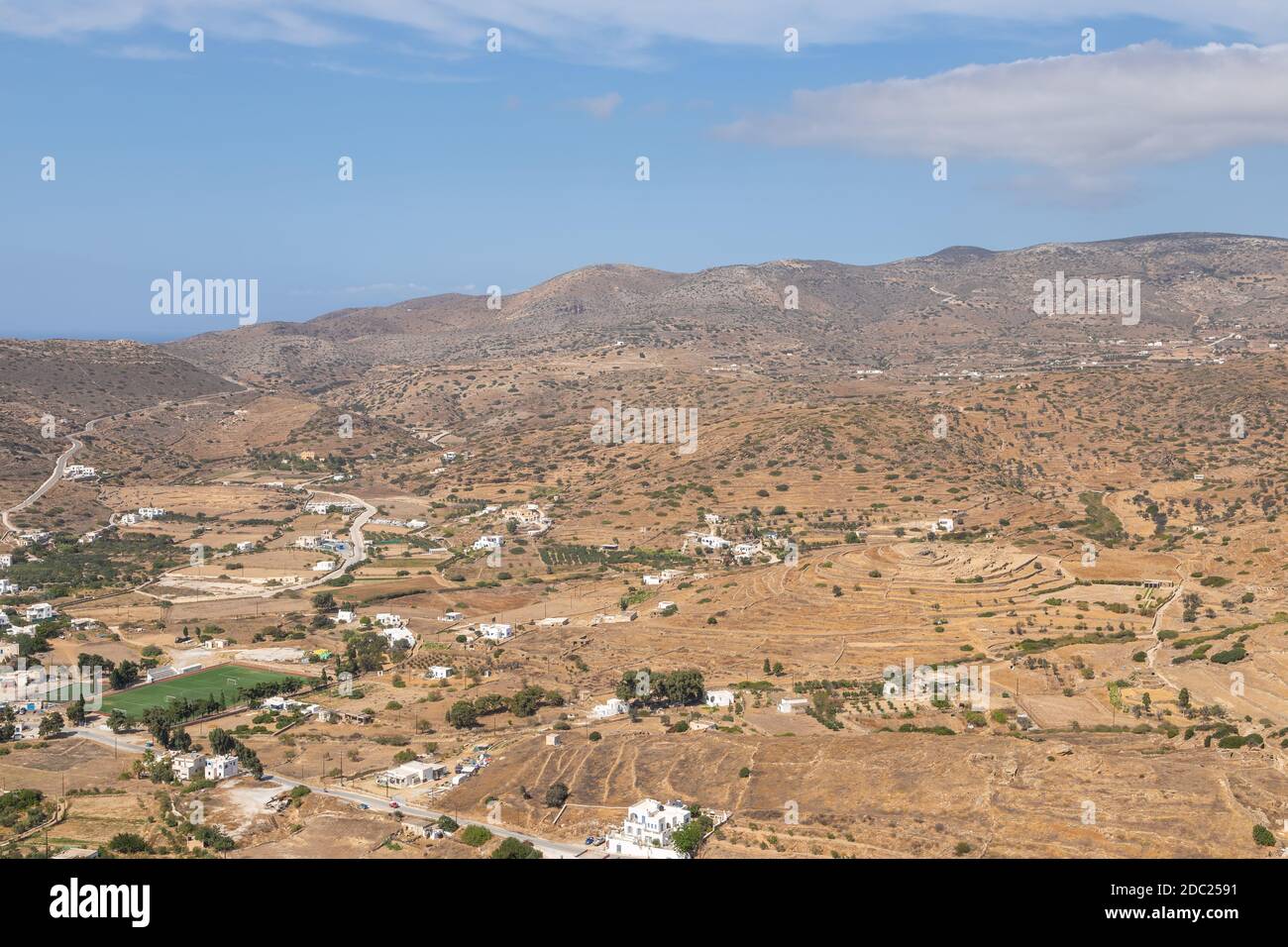 Chora, Ios Island, Greece- 20 September 2020: View of iconic ...