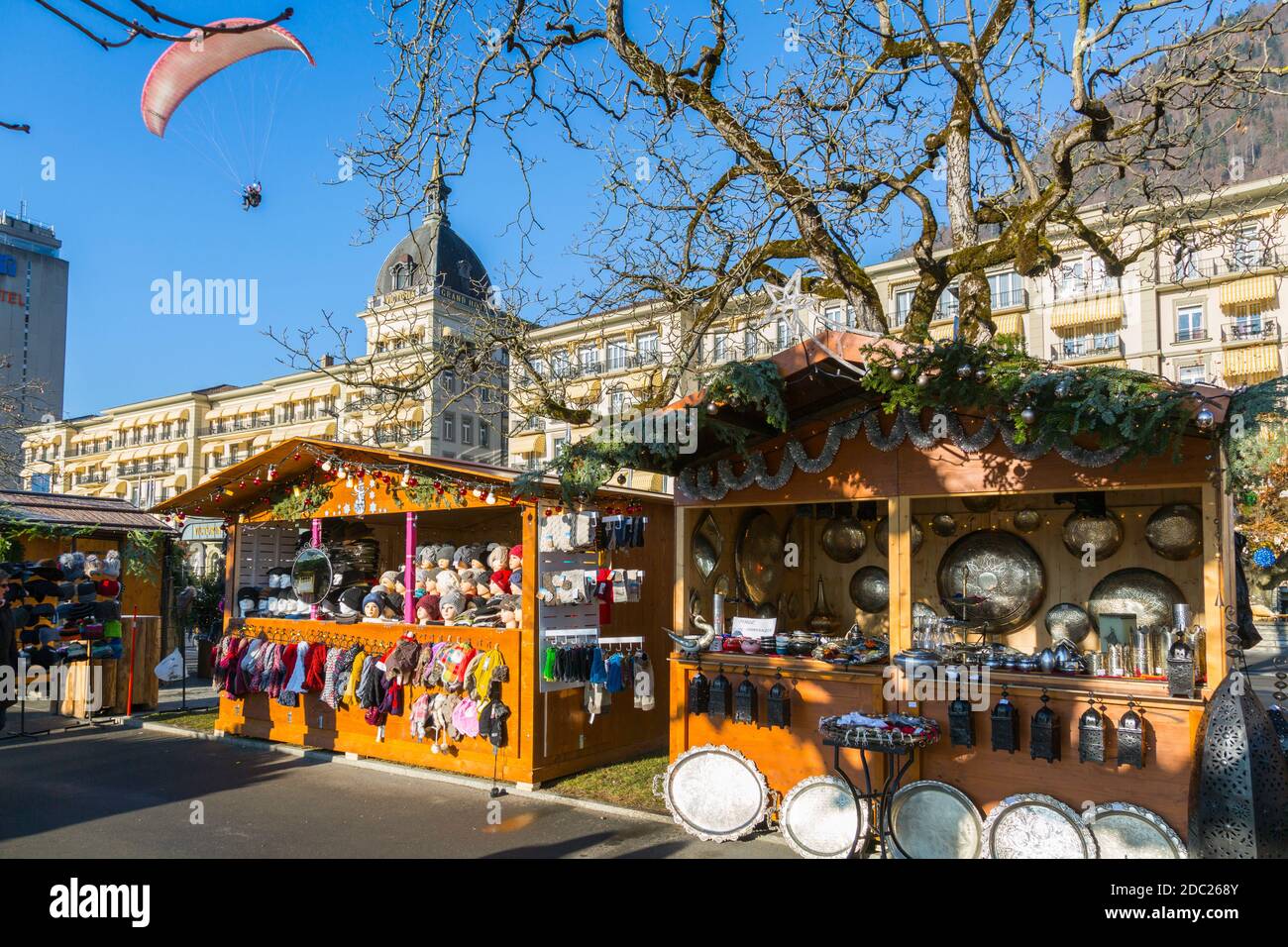 Interlaken Christmas Market, Jungfrau region, Bernese Oberland, Swiss ...
