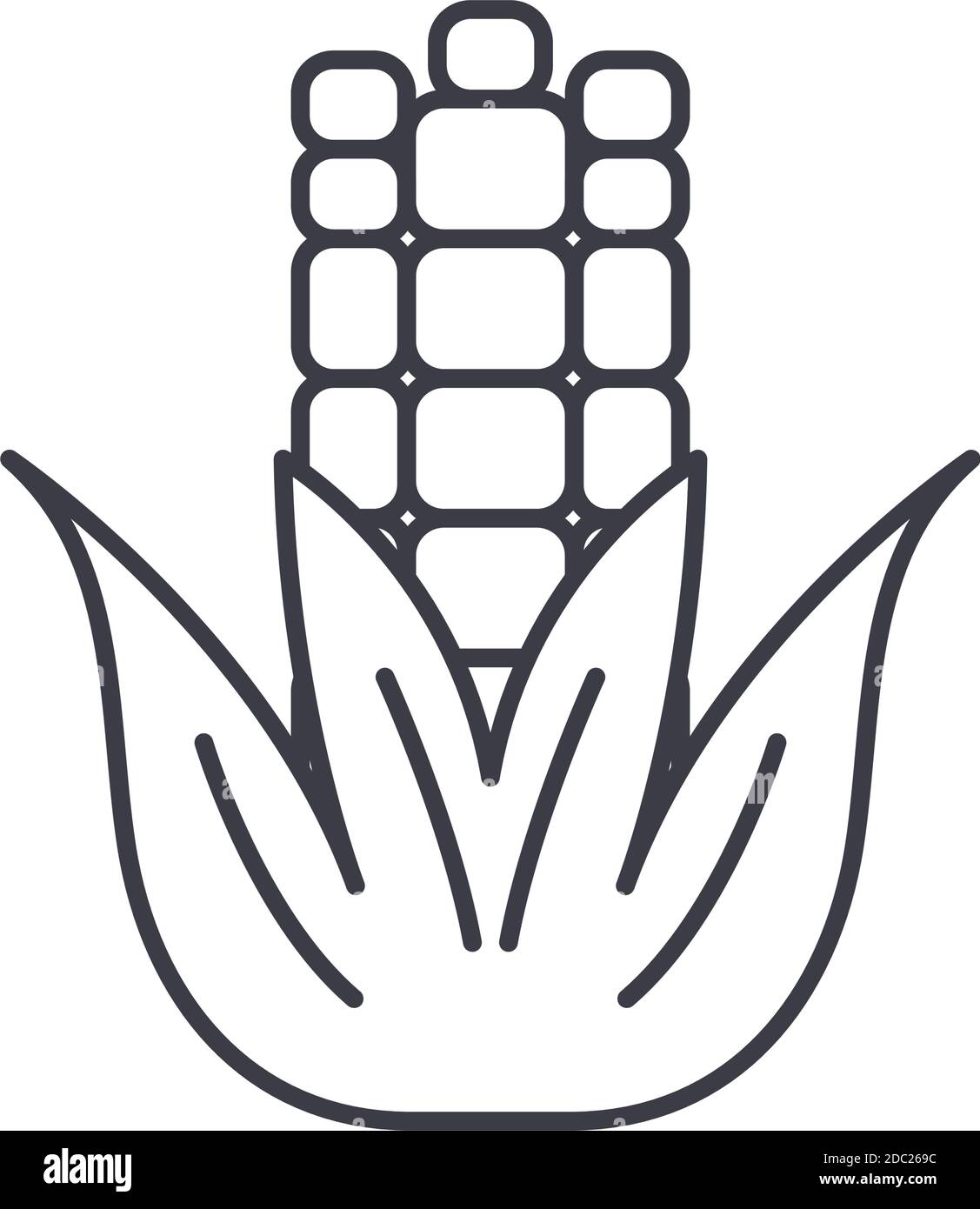 Corn concept icon, linear isolated illustration, thin line vector, web ...