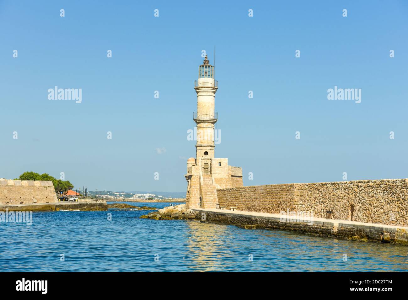 Chania old port lighthouse hi-res stock photography and images - Alamy