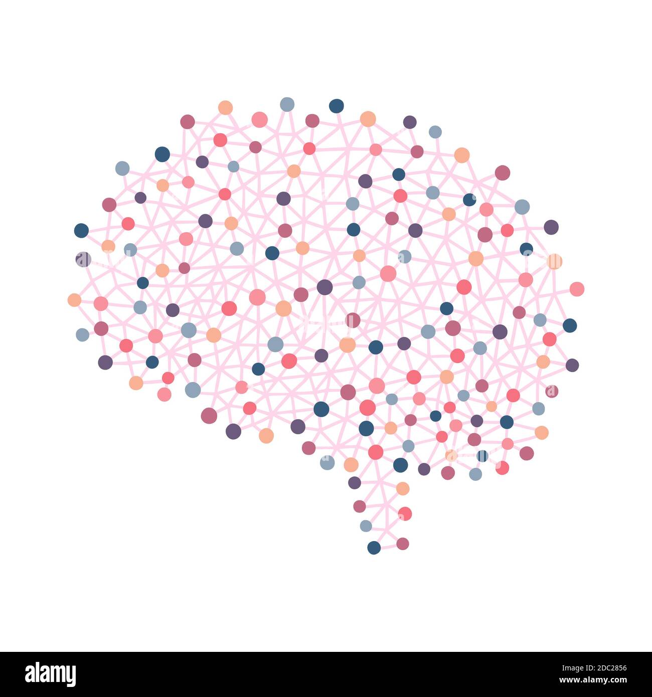 Concept of human brain. Illustration for label of medicine ...
