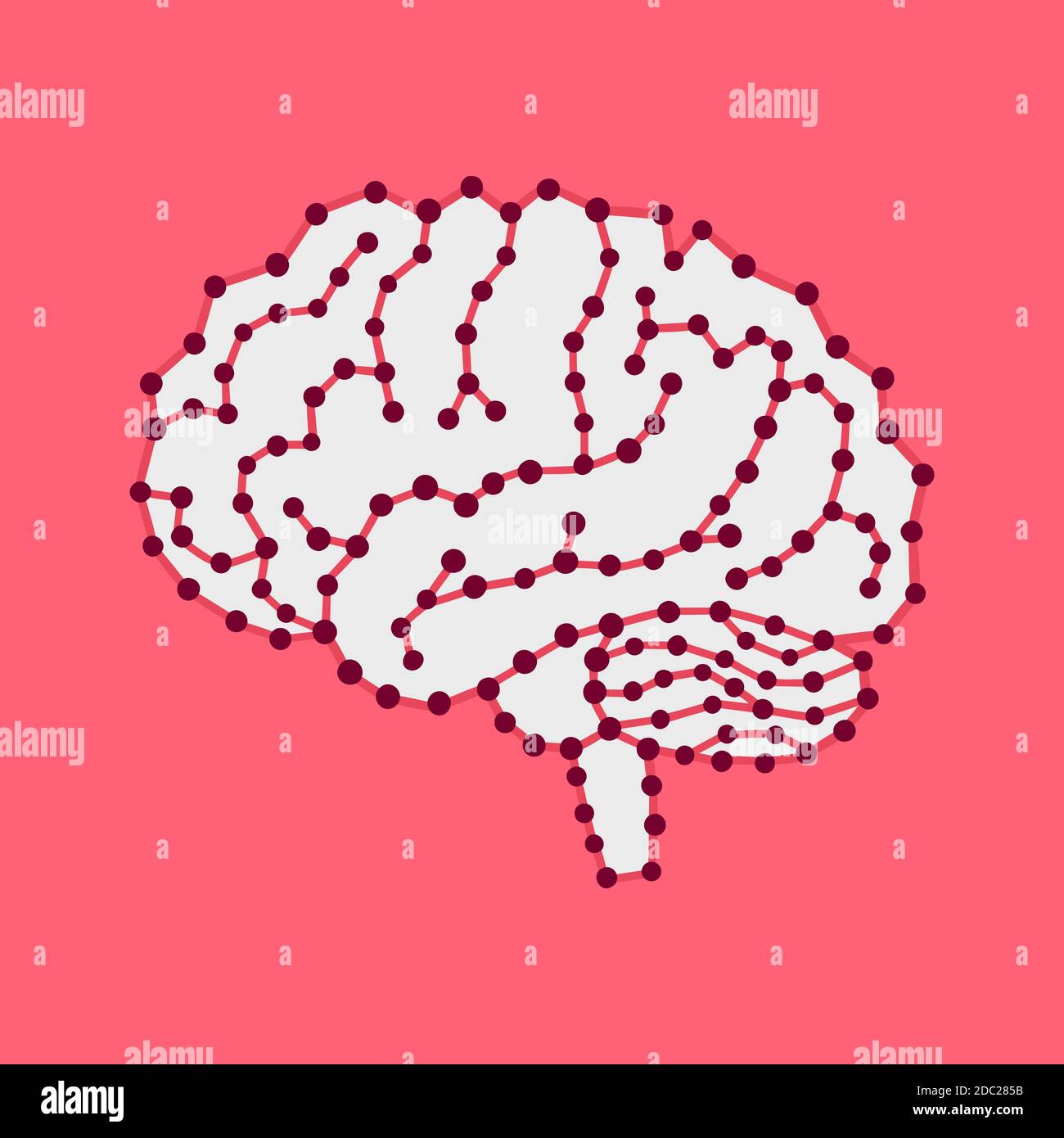 Concept of human brain. Illustration for label of medicine ...