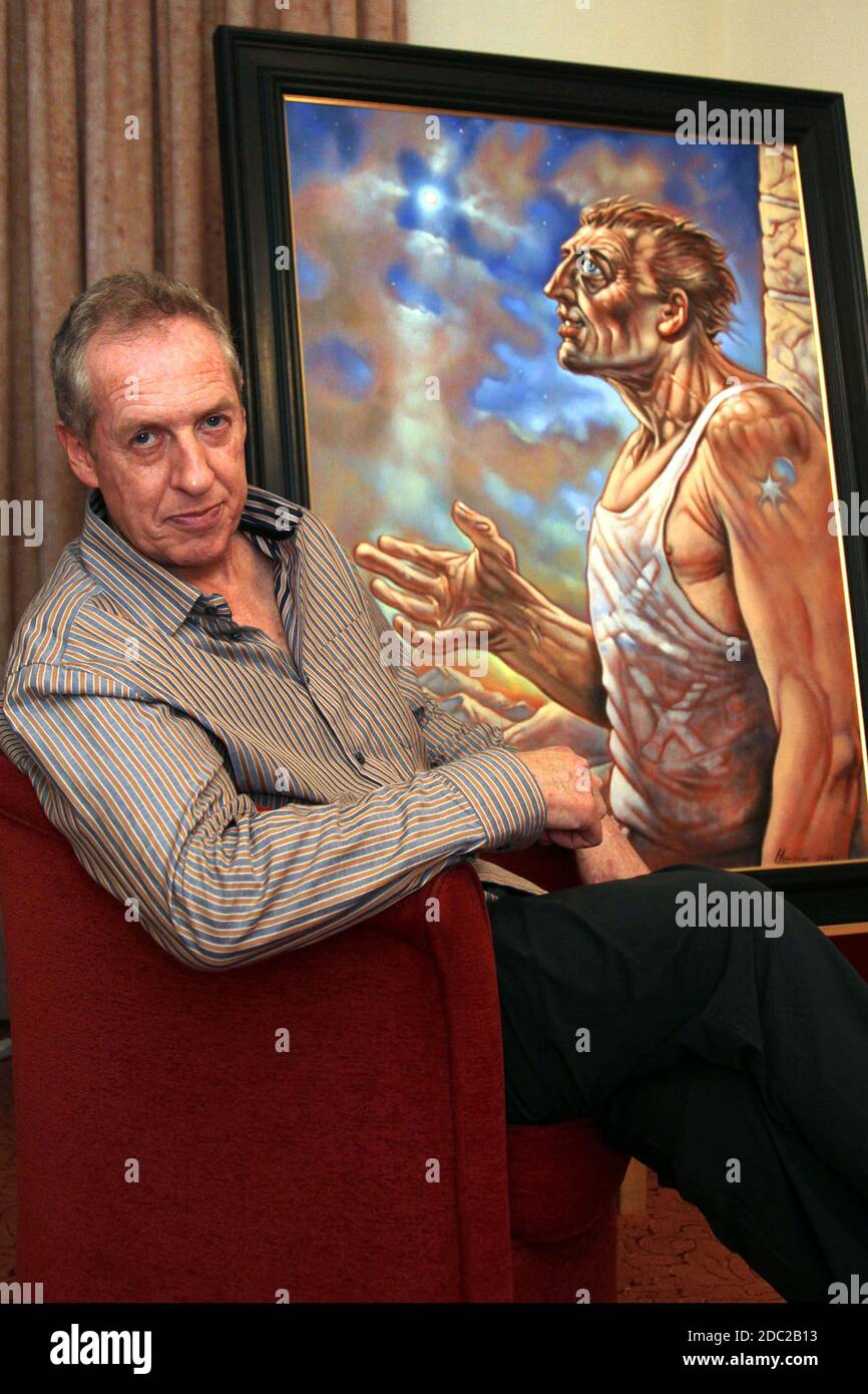 Scottish Artist Peter Howson OBE with his art work Artaban the 4th Wise ...