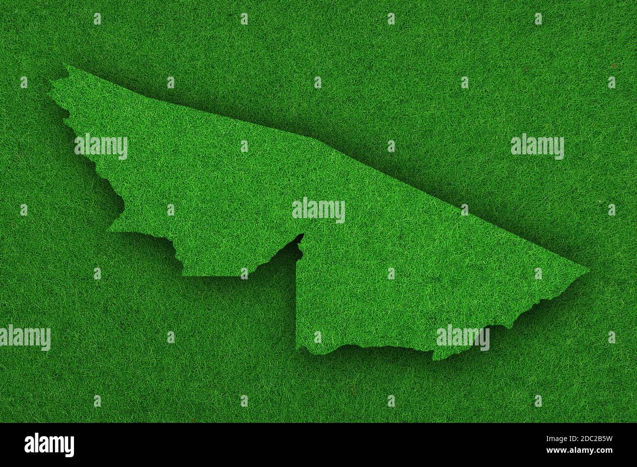 Map of Acre on green felt Stock Photo - Alamy