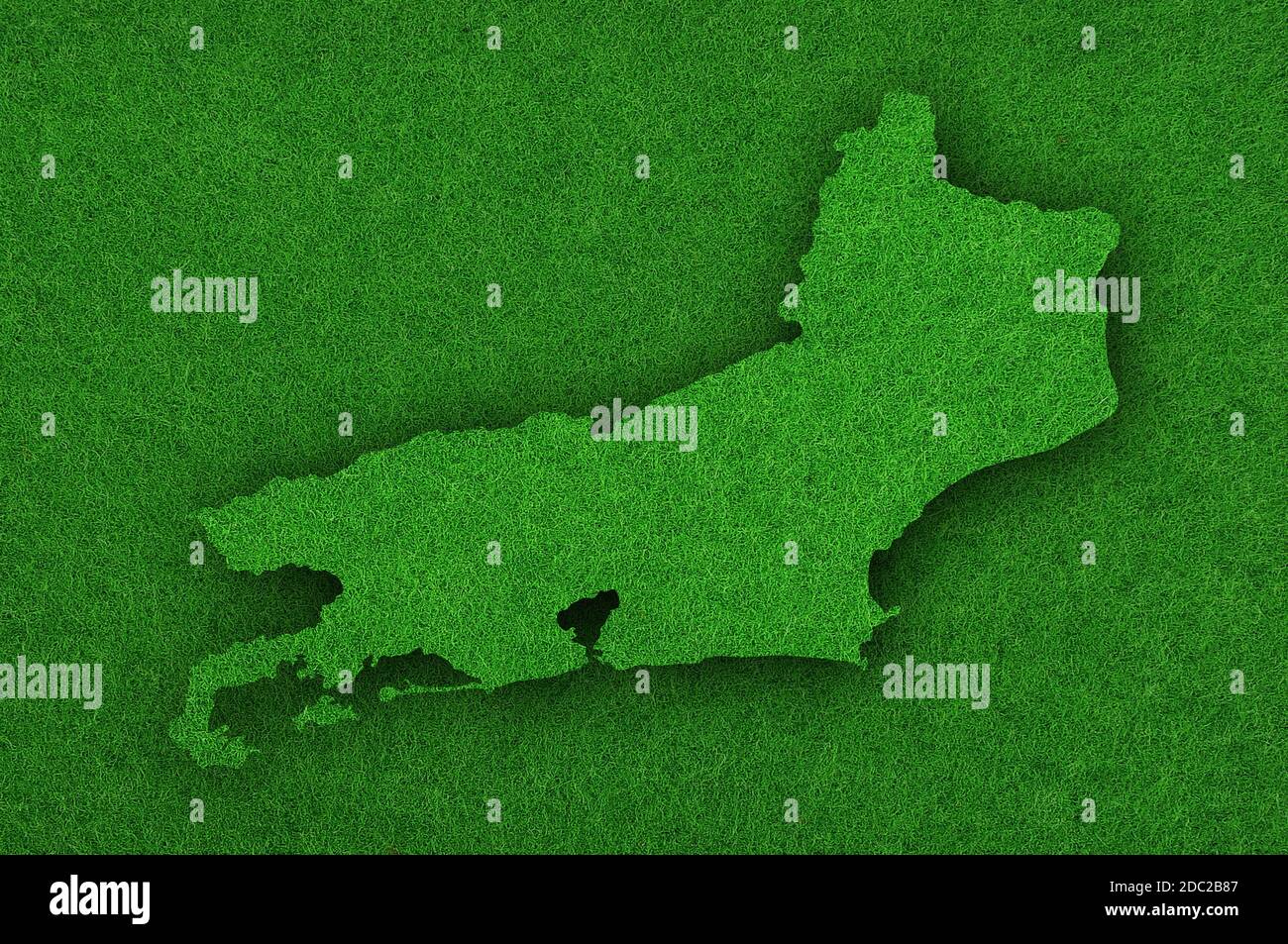 Map of Rio de Janeiro on green felt Stock Photo - Alamy
