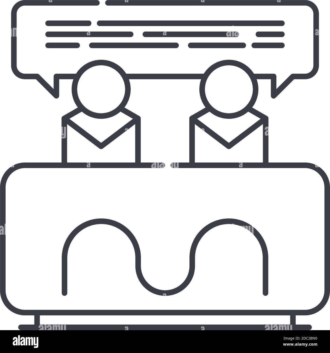 Consensus icon, linear isolated illustration, thin line vector, web ...