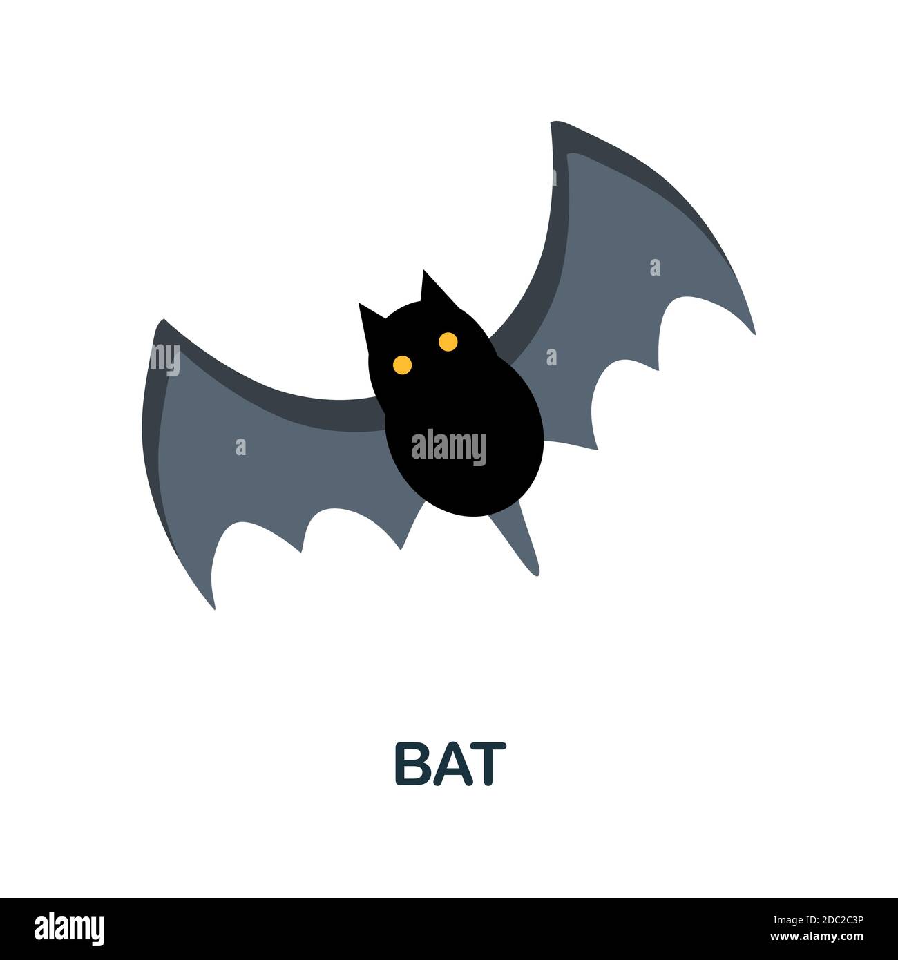 Bat icon. Simple element from halloween collection. Creative Bat icon ...