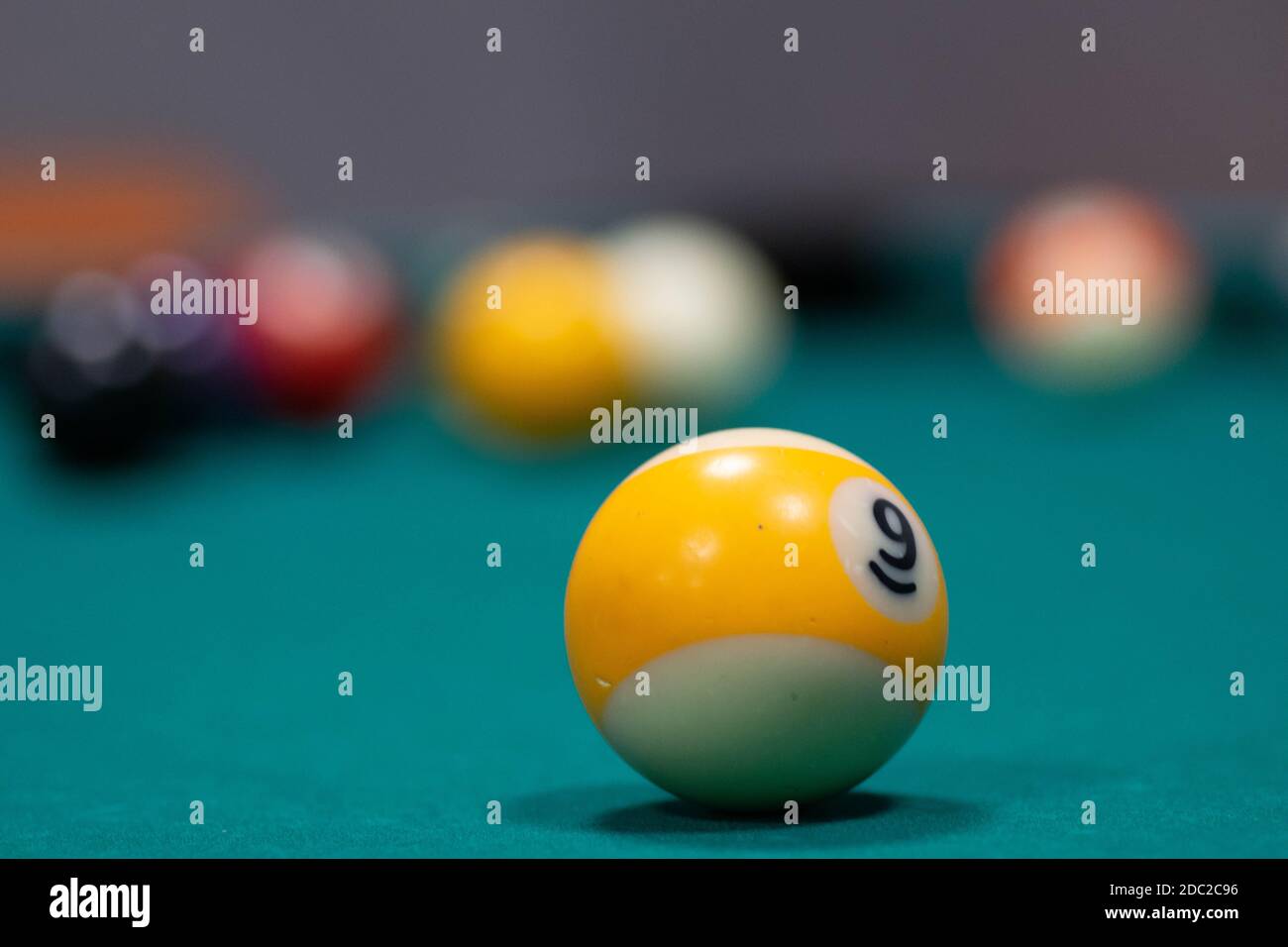 playing biliard in a pool Stock Photo - Alamy