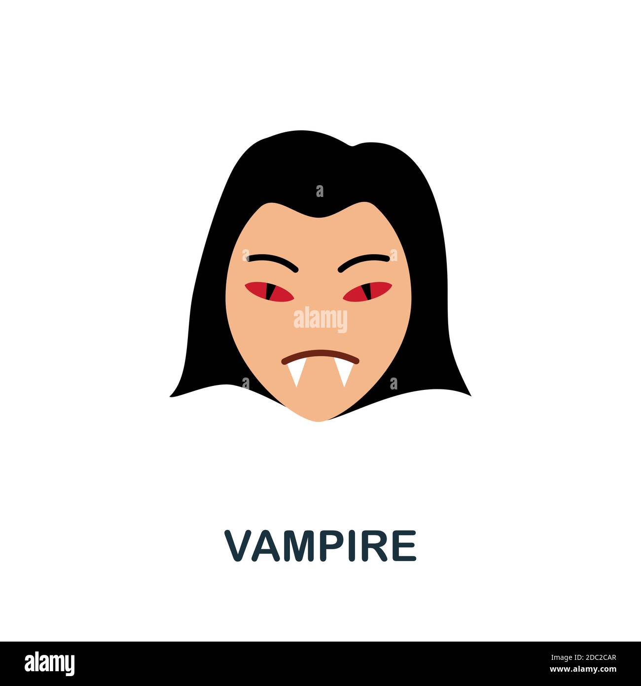 Vampire icon. Simple element from halloween collection. Creative ...