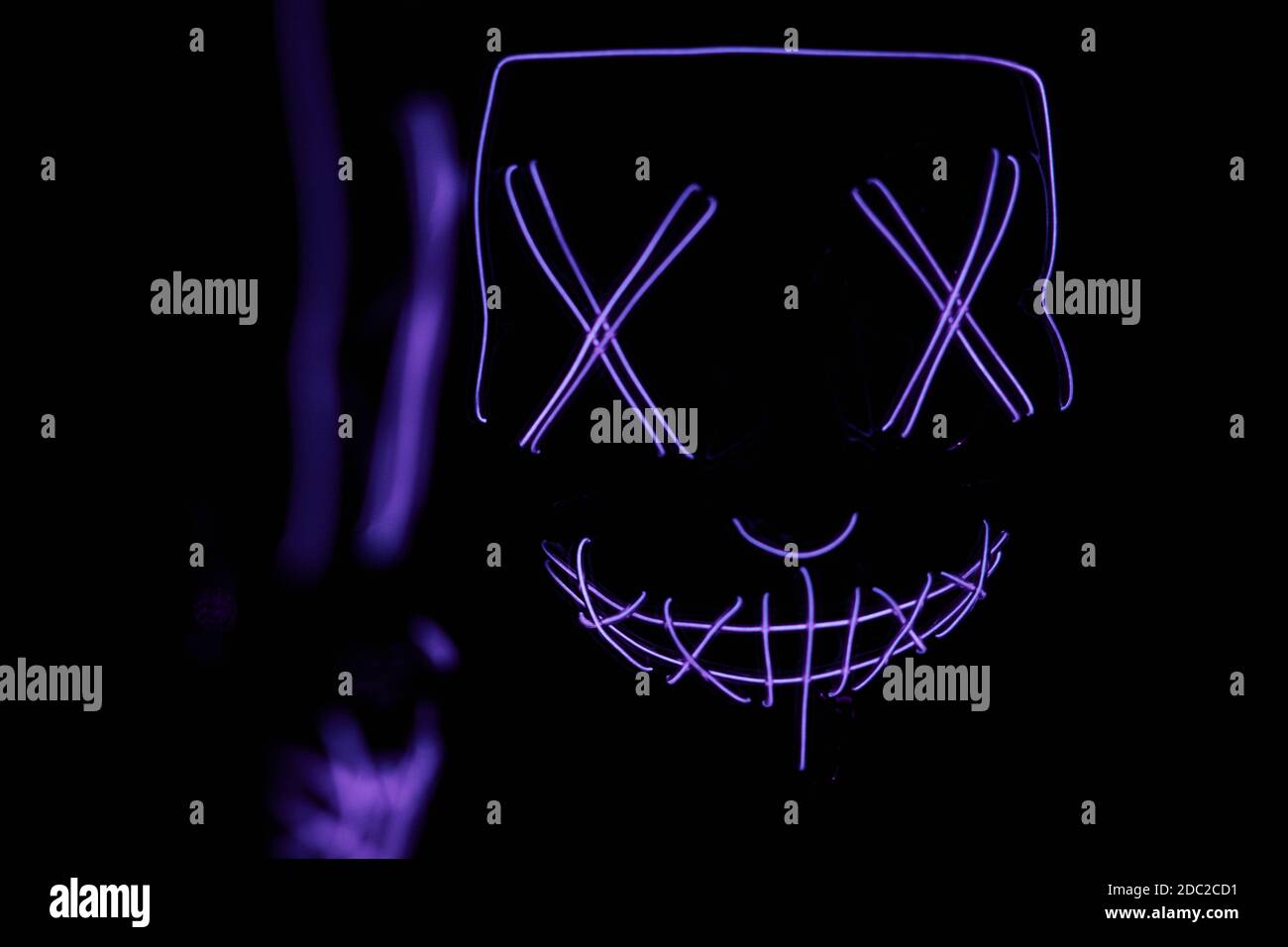 the purge horror led mask Stock Photo - Alamy