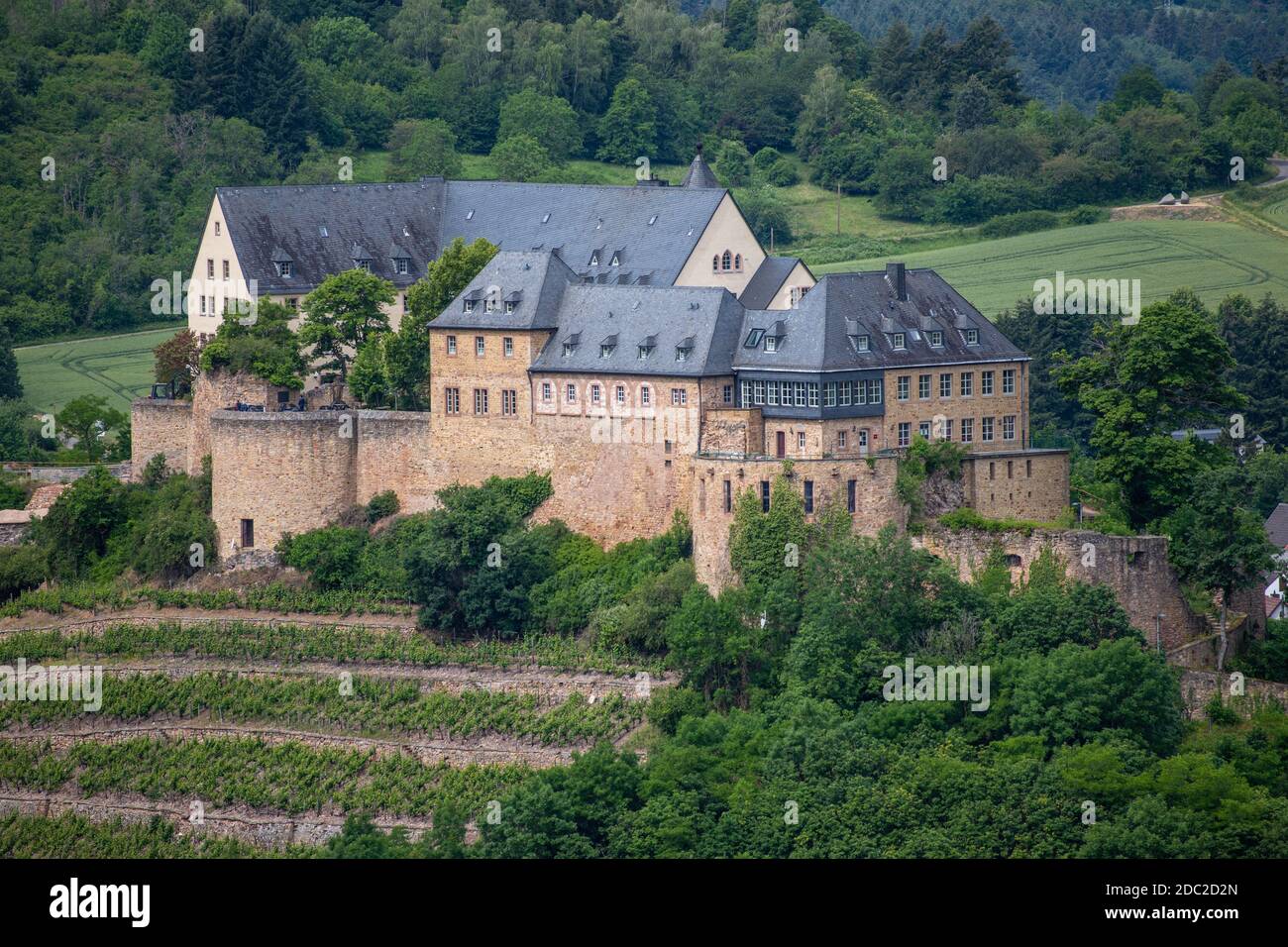 View from Rheingrafenstein at castle Ebernburg, Germany Stock Photo - Alamy