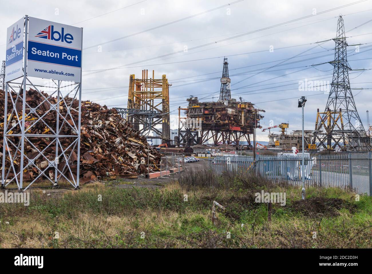 The Able Seaton complex at Hartlepool,England,UK where they dismantle ...