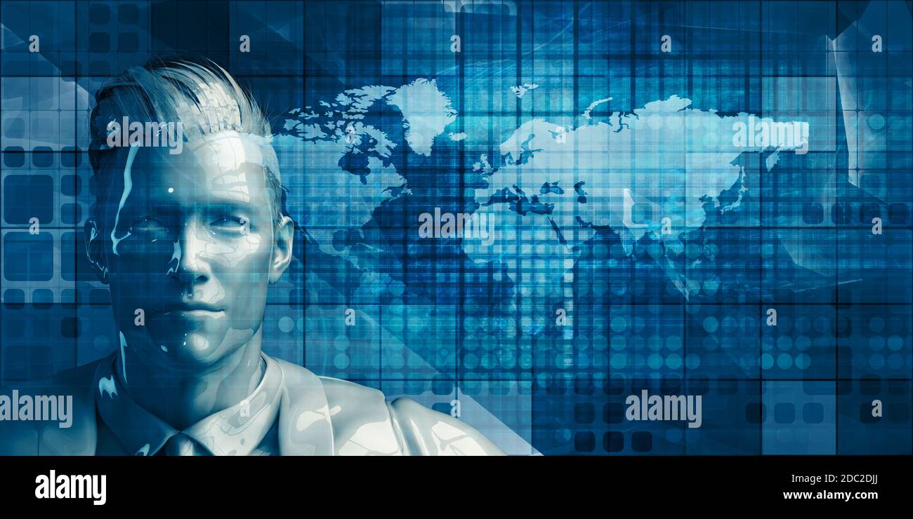 Business Man with Management Strategy Concept Background Stock Photo ...