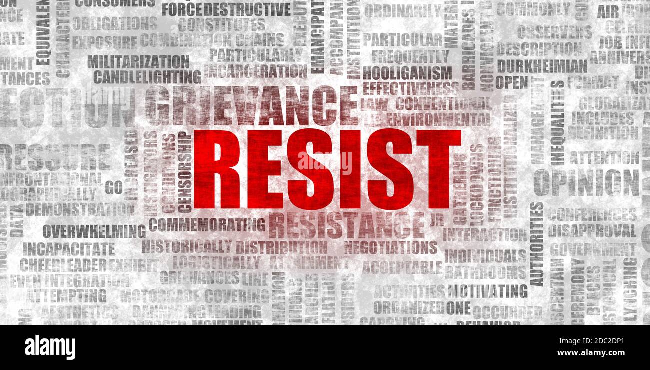 Resist Concept as an Abstract Background Banner Stock Photo - Alamy