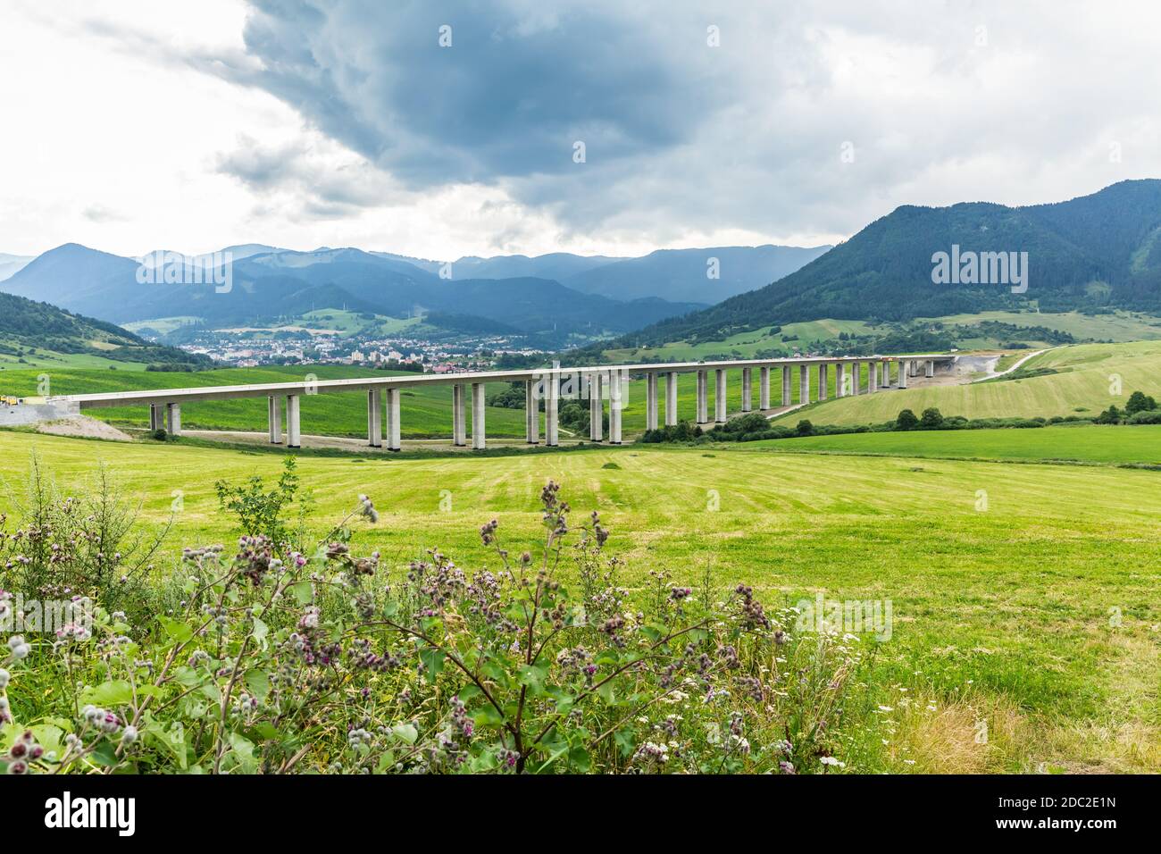Construction of new freeway, section of highway and freeway exit ramp ...