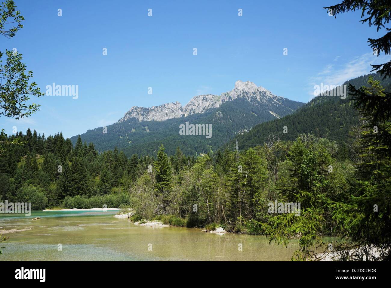The Lech river in the Lechtal Alps Stock Photo - Alamy