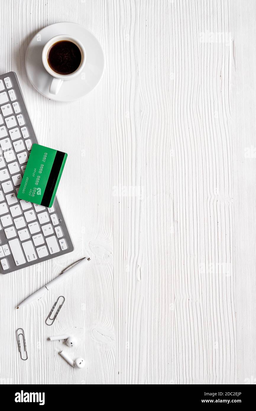 Online shopping concept. Secure Payment notification on computer with ...