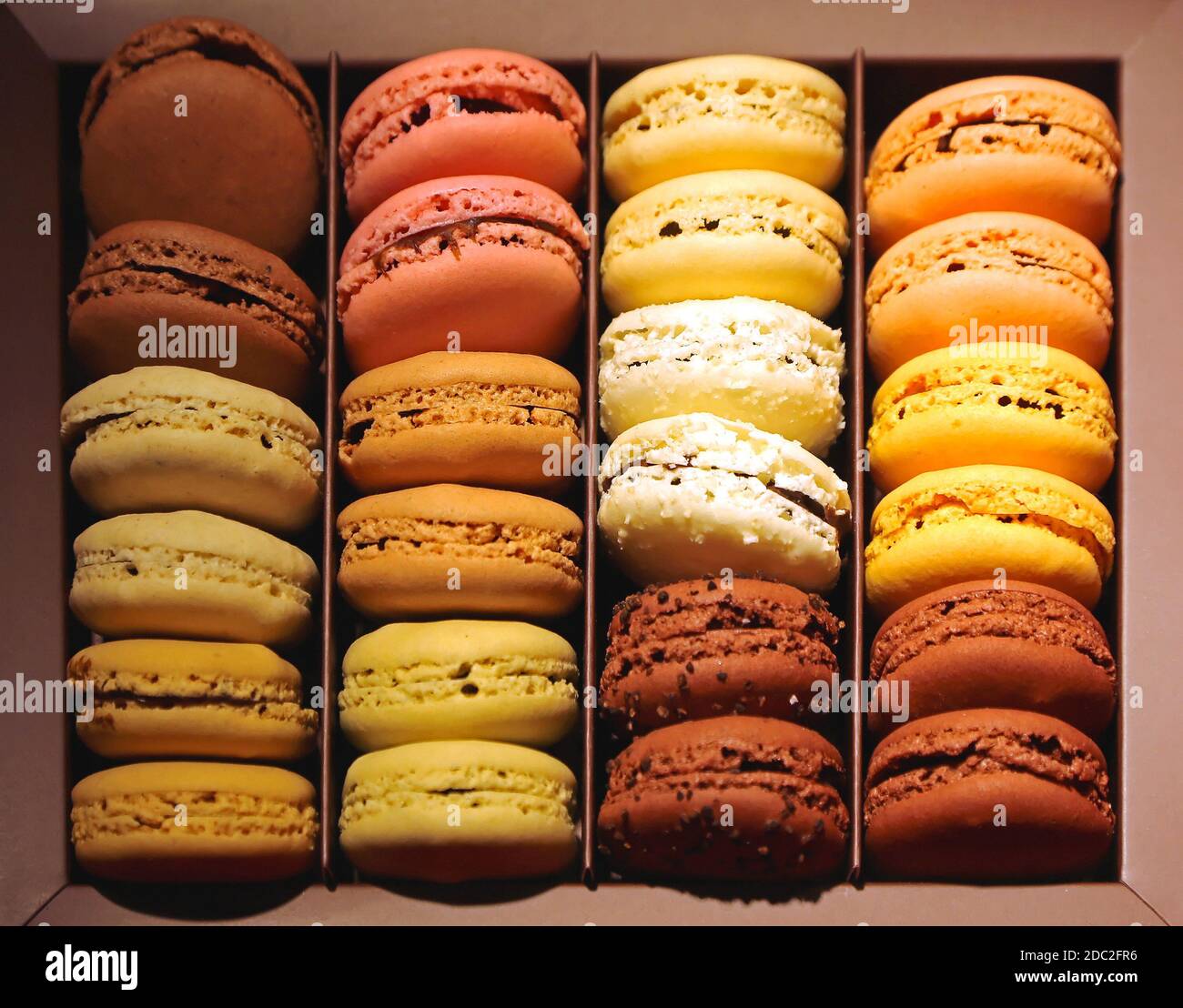 French macaroon cookies in the box Stock Photo - Alamy