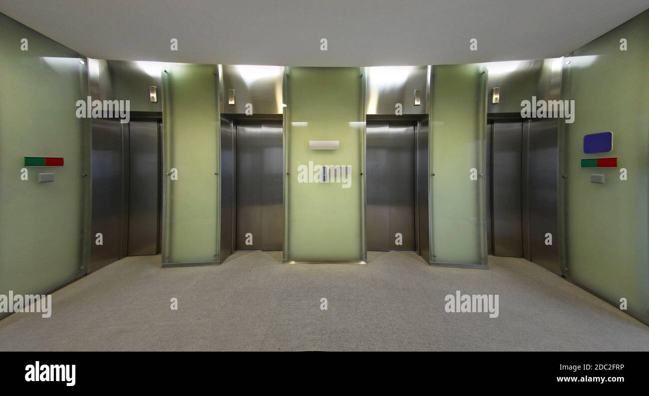 Four elevators hi-res stock photography and images - Alamy