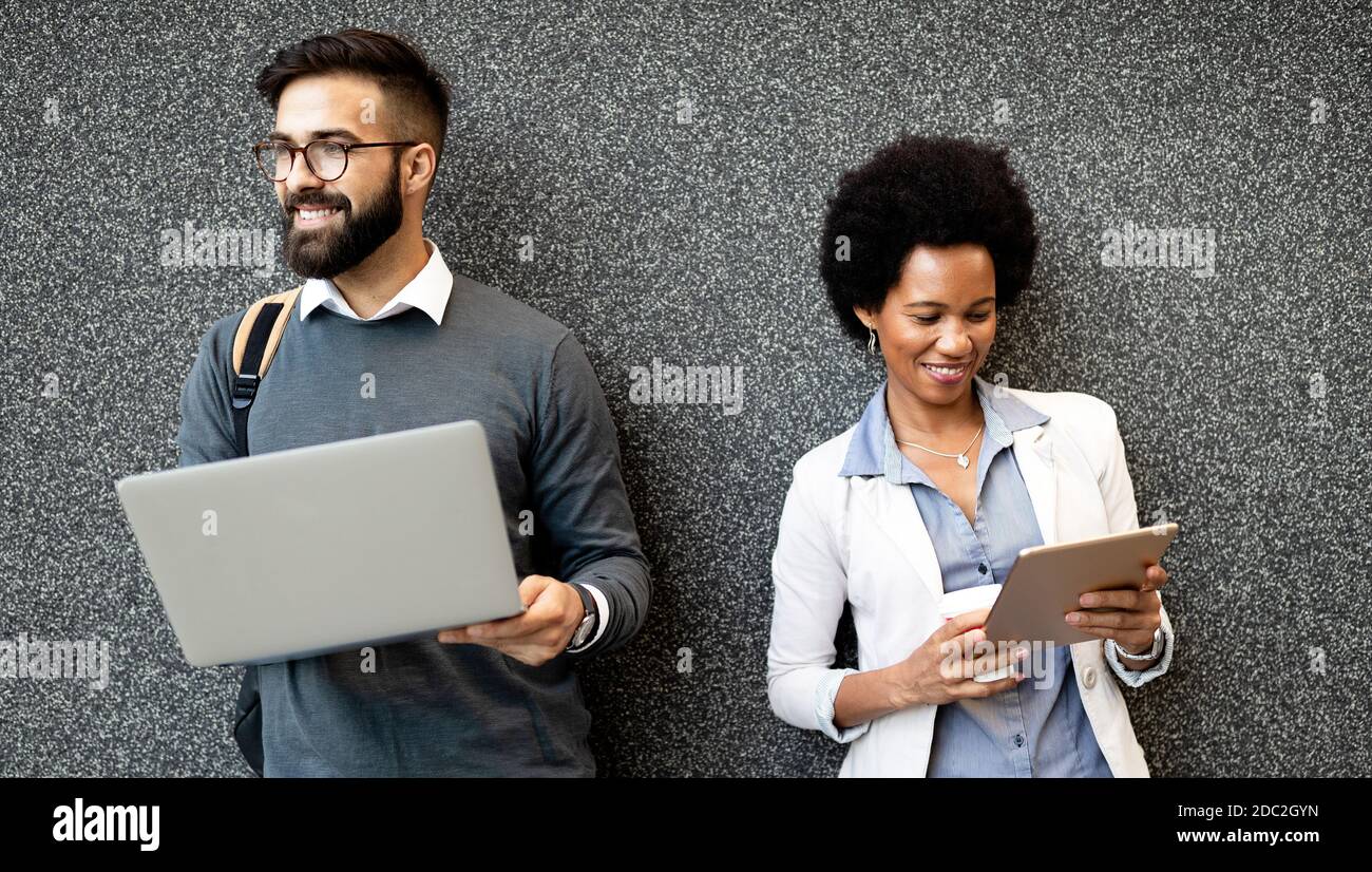 Business team digital device technology connecting concept Stock Photo ...