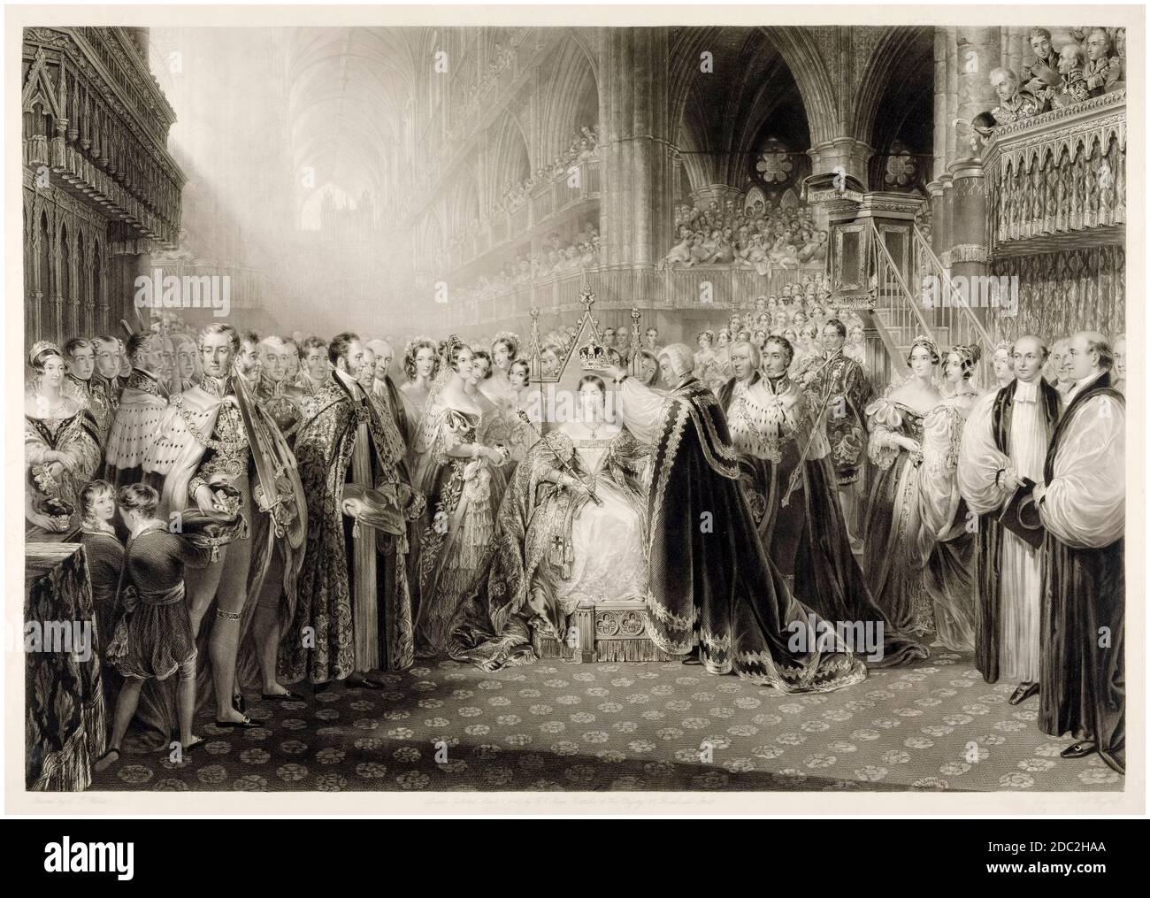 The Coronation of Queen Victoria, print by Charles E Wagstaff after ...
