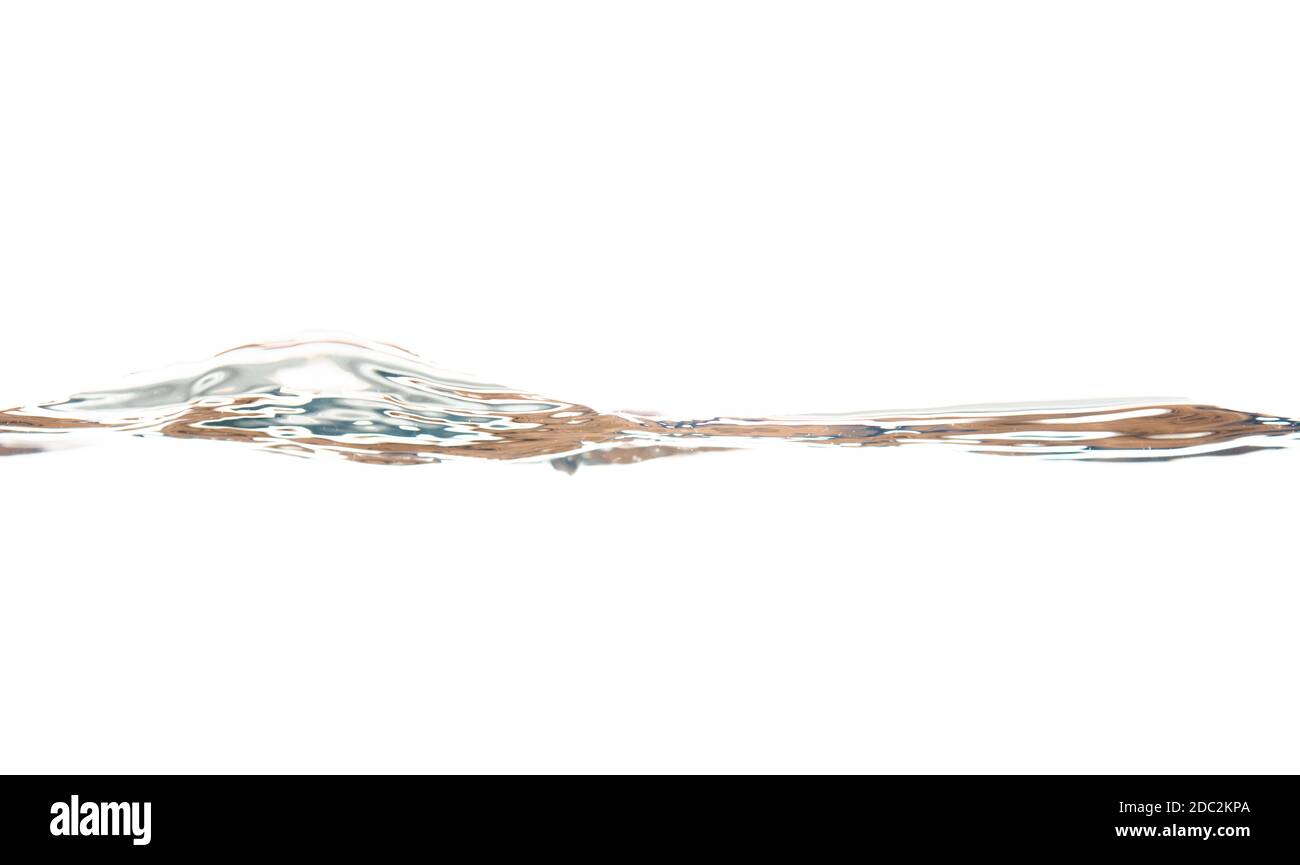 Water wave with air bubbles and a little bit splashed underwater ...