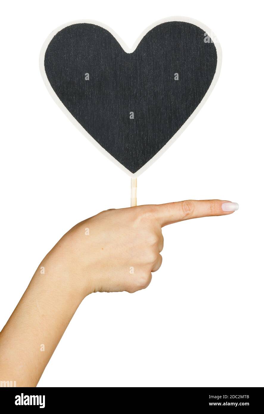 Hand with a sign the heart, isolated on white background Stock Photo ...