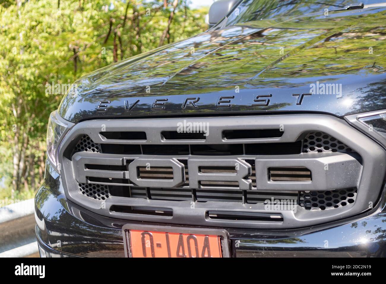 Bangkok, THAILAND - October 24, 2020: The black EVEREST logo on the ...