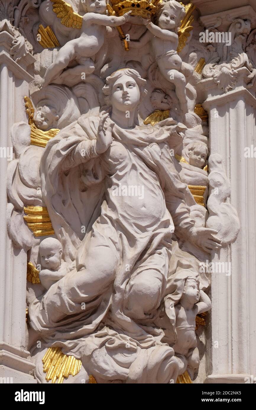 Virgin Mary, House of Falcon, the finest Rococo style building in the ...