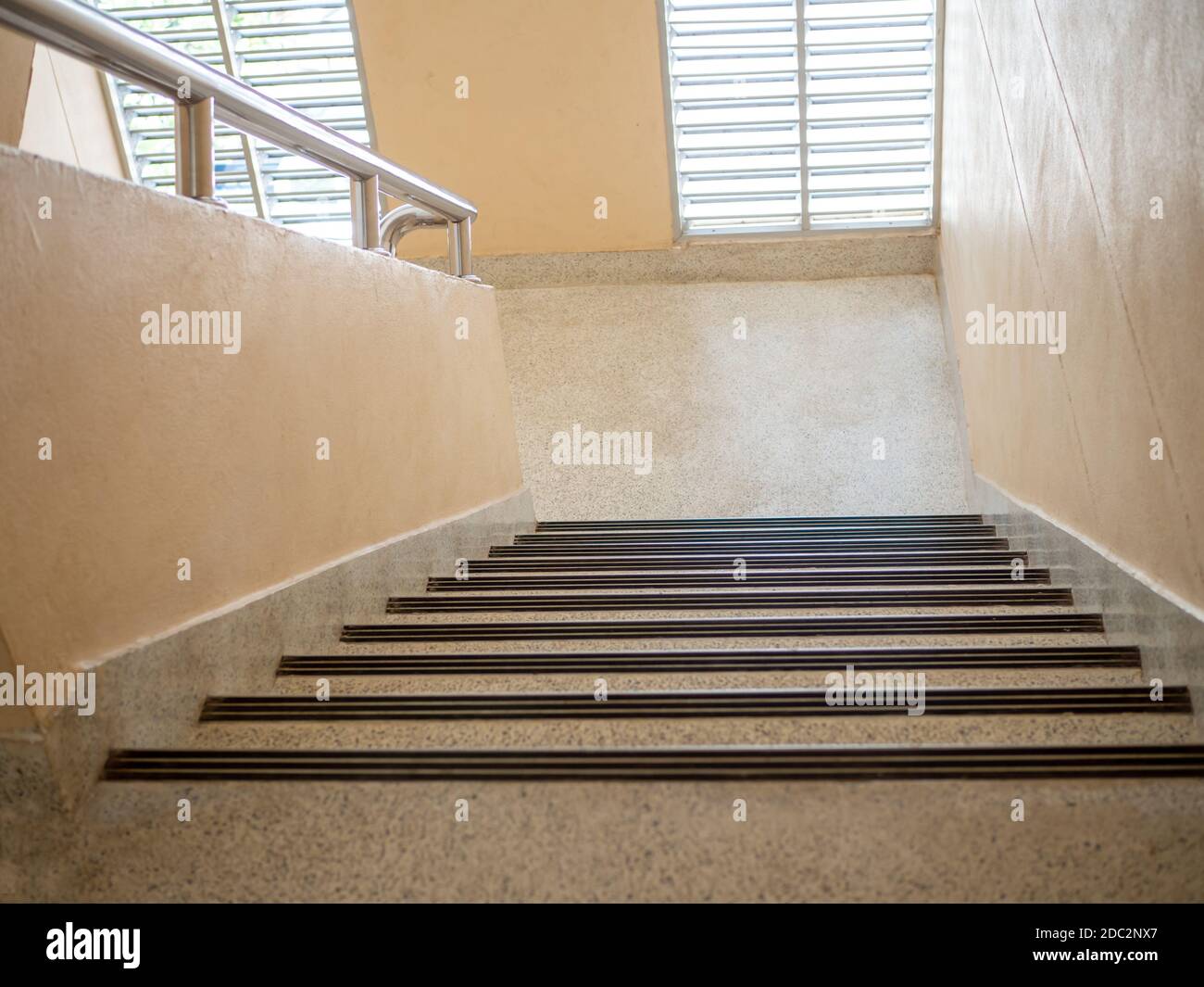 Top view before walking down the stairs Stock Photo - Alamy