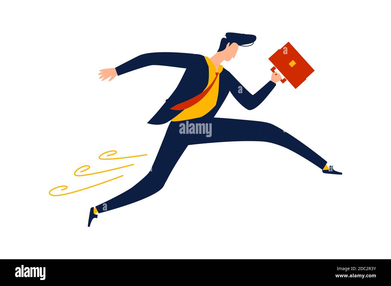Business - running overcoming obstacles, concept vector cartoon ...