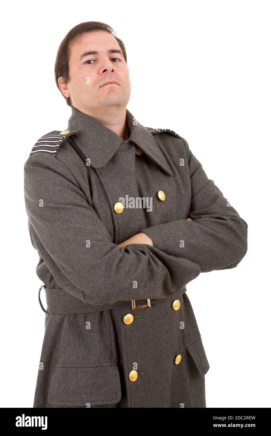 young man dressed as russian military, studio picture Stock Photo - Alamy